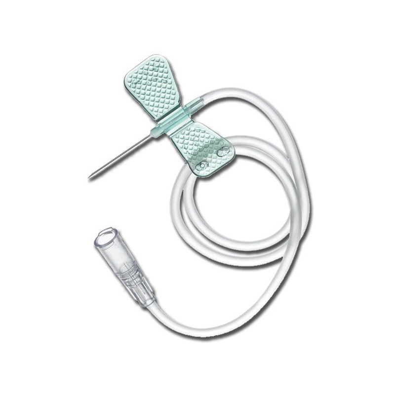 Butterfly turquoise needles fly-set 23g luer lock with tube 30 cm - 100 ...
