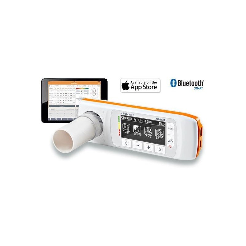 Spirometro tascabile MIR Spirobank 2 SMART con ossimetro e software...