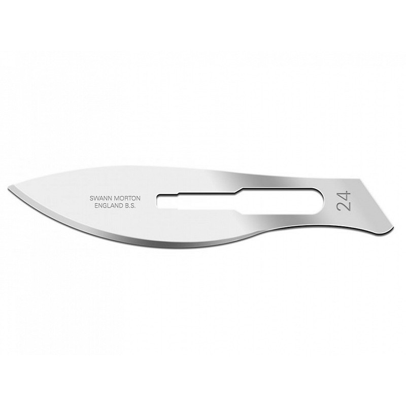 Swann-morton scalpel blades c/s n. 24 - sterile - pack. 100 pcs.