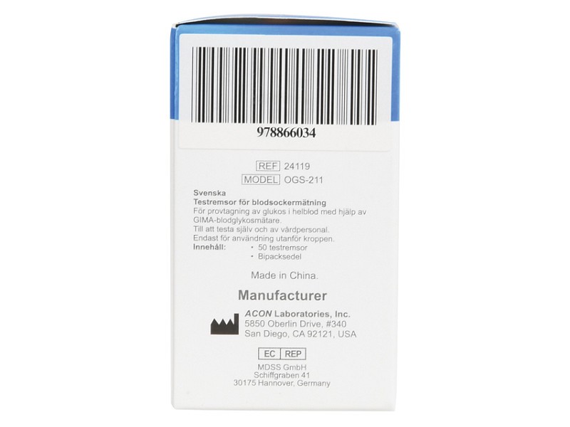 Glucose strips for gima blood glucose meter